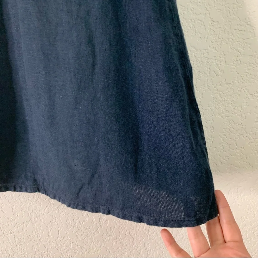 Flax | Tops | Flax Womens Blue 0 Linen Sleeveless Peplum Top S Nwt ...